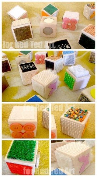 Cubos sensoriales para estimular al bebé. - Pctr UP
